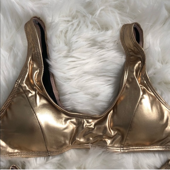 Swim | Gold Metallic Bikini | Poshmark